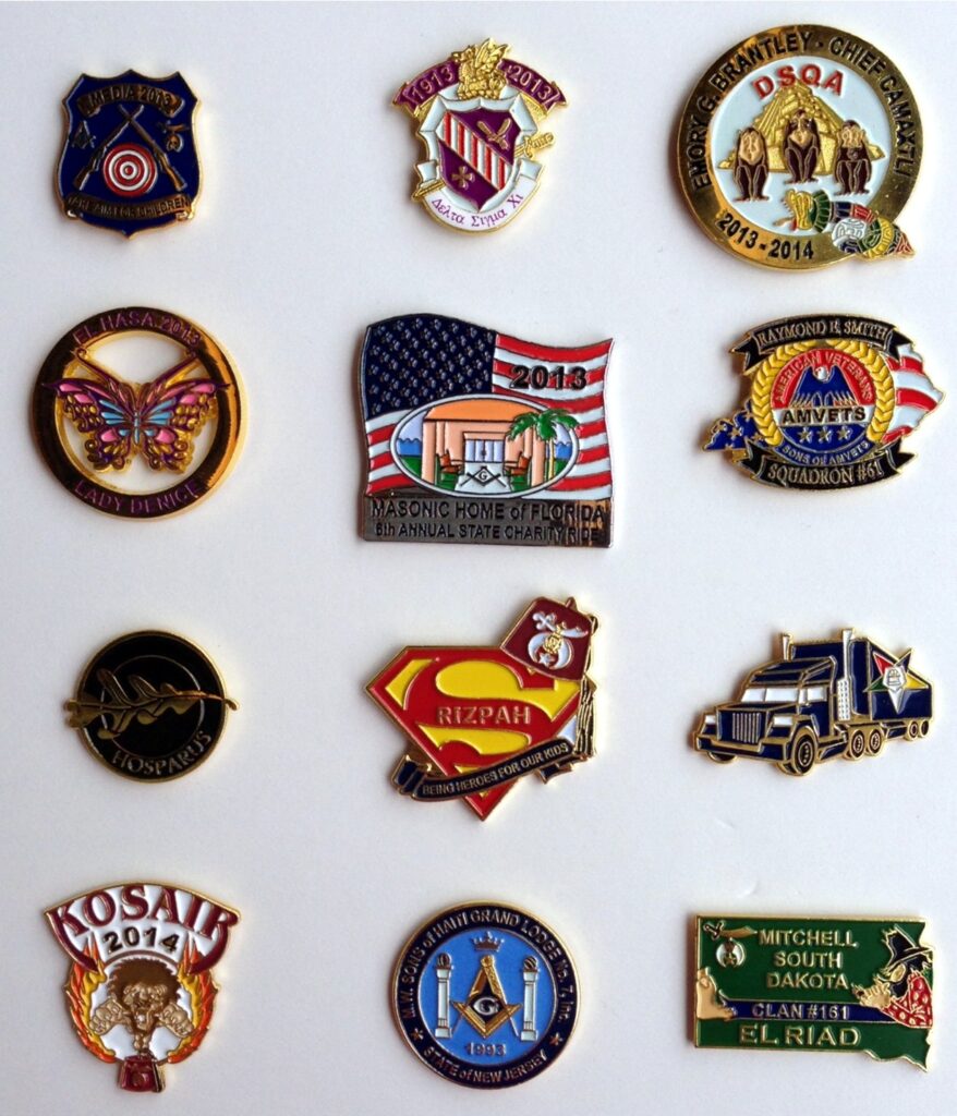 500 Custom Die Struck Lapel Pins for $599