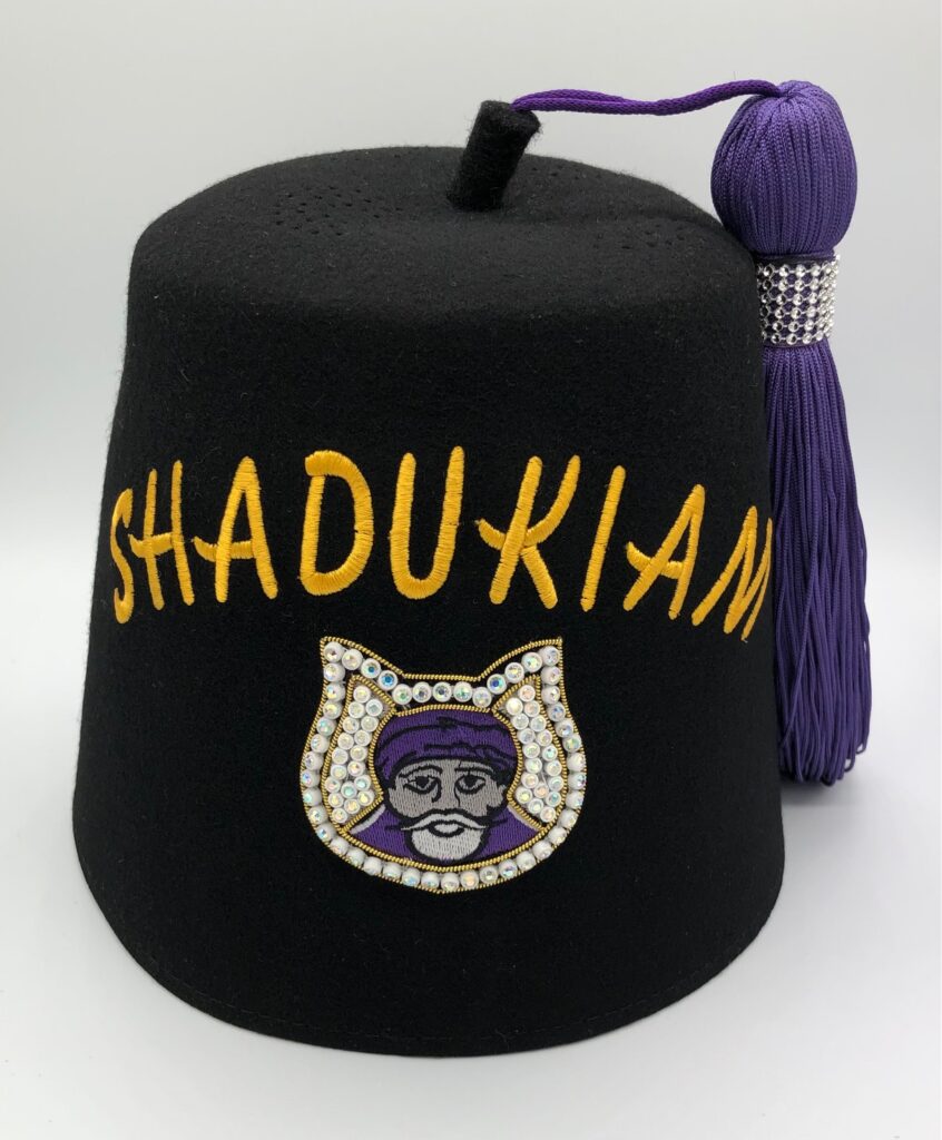 Grotto Monarch Fez - Machine Embroidered in Silk Threads - Fratline ...