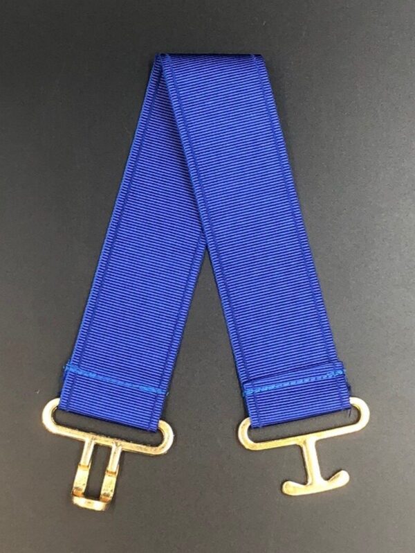 Masonic Apron Belt Extender - Blue with Gold "T" Hardware