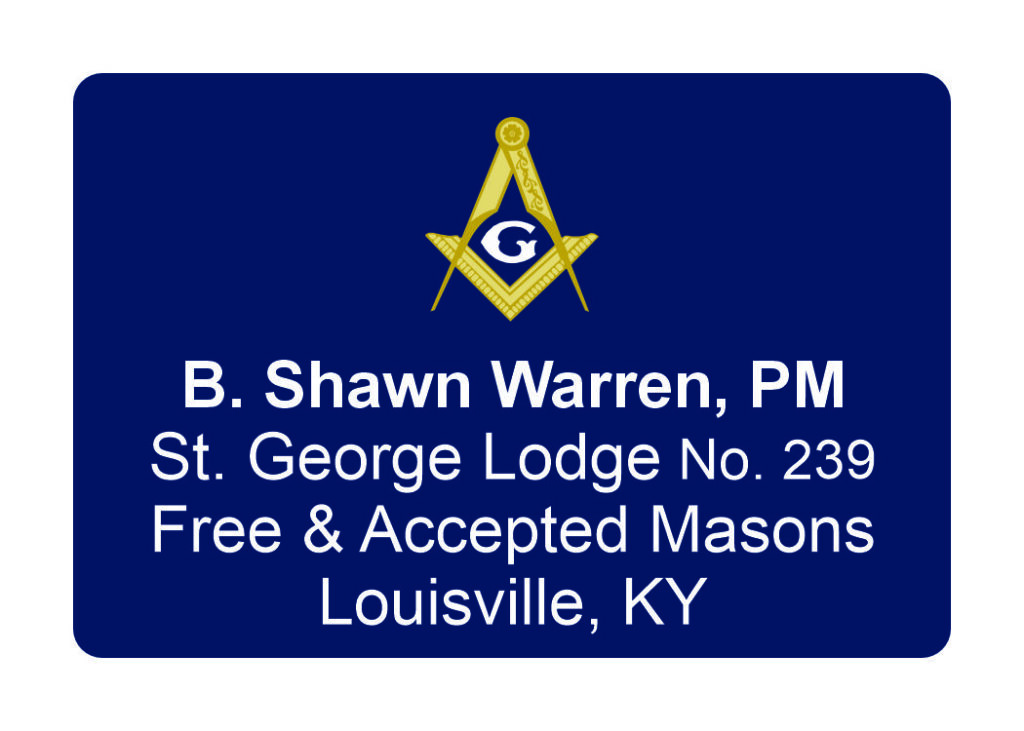 Masonic Full Color Custom Metal Name Badge