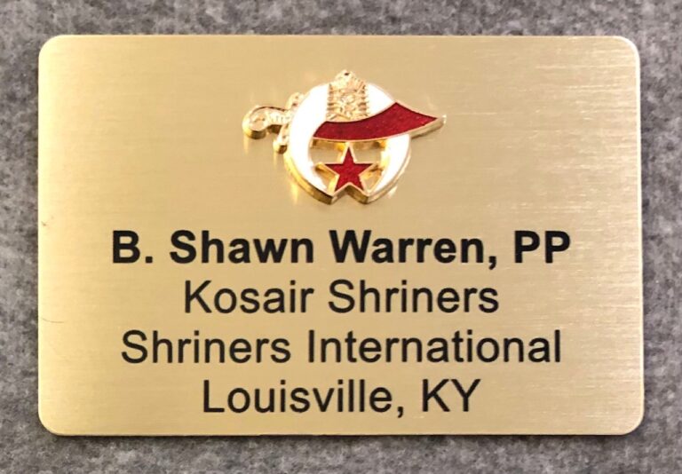 Deluxe Past Potentate Name Badge