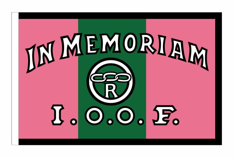 Rebekahs Memorial Flag with Wooden Stick (Dozen) - Fratline Emblematics
